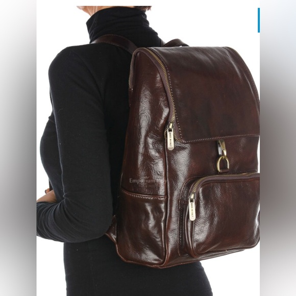 Vera Pelle | Bags | Vera Pelle Genuine Leather Backpack Bag | Poshmark
